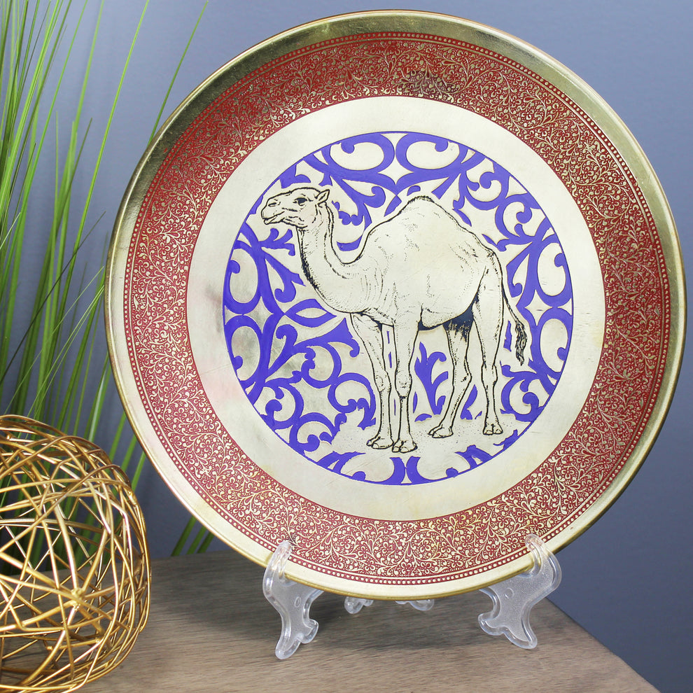 Natural Geo Camel Decorative Brass Accent Plate – Natural Geo Home ...